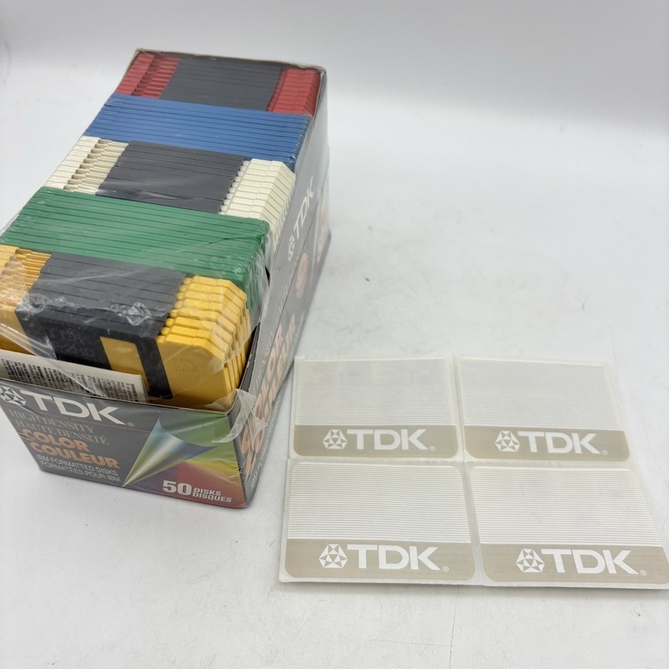 TDK 48pc Color High Density 3.5" HD 1.44MB Floppy Disks IBM Formatted ...