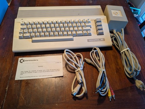 Vintage Commodore 64C Computer System - Original Box & PSU - Powers On ...
