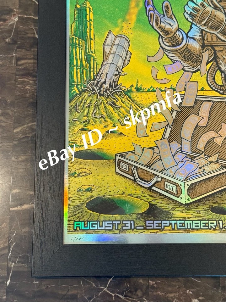 SYSTEM OF A DOWN Foil Poster Framed💯 Official🧑‍🚀 Soldier Field Emek ...