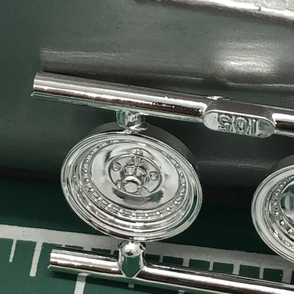 2) Centerline Narrow Drag Race Chrome Wheels W Backs 1:25 AMT LBR Model ...