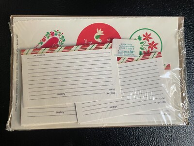 Vintage 80s Current Recipe Cards with Stickers pack Christmas theme New ...