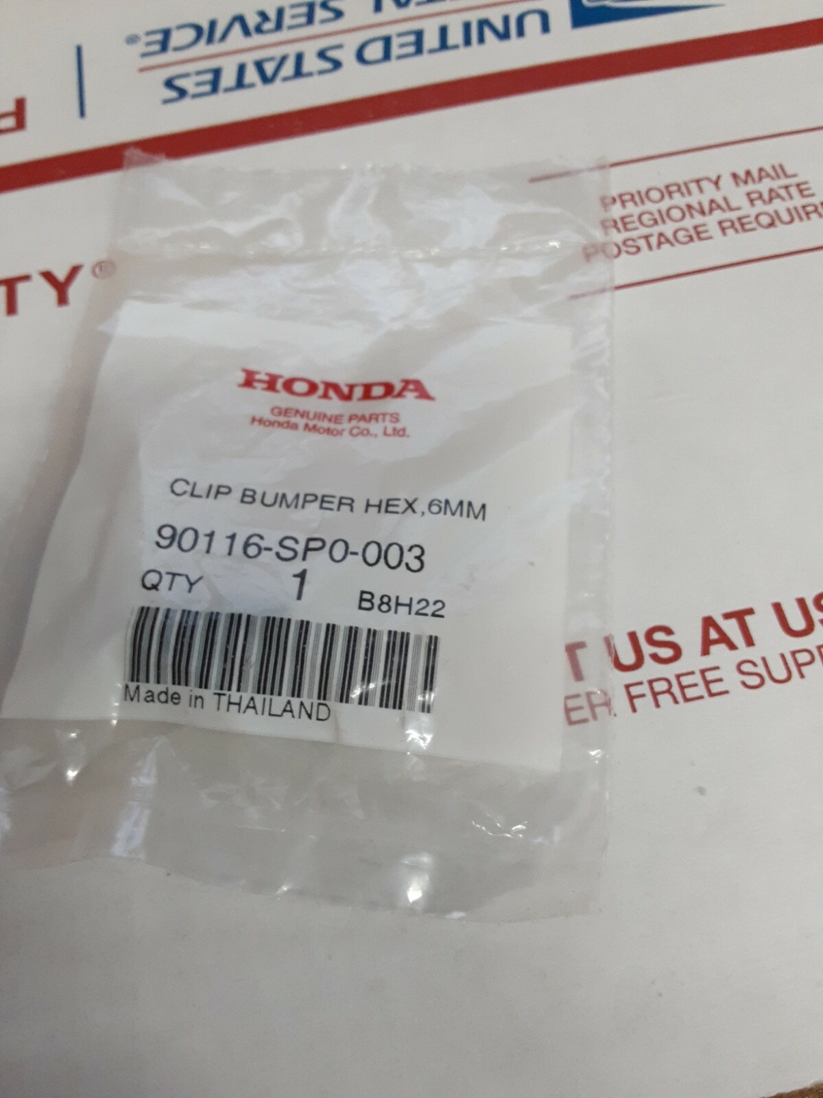 One (1) Honda OEM 90116-SP0-003 Bumper Seal Clip CB CMX CRF CTX GL NCW ...