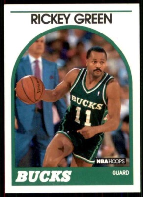 1989-90 NBA HOOPS Basketball Trading Card 🏀RICKEY GREEN #56😎Milwaukee ...