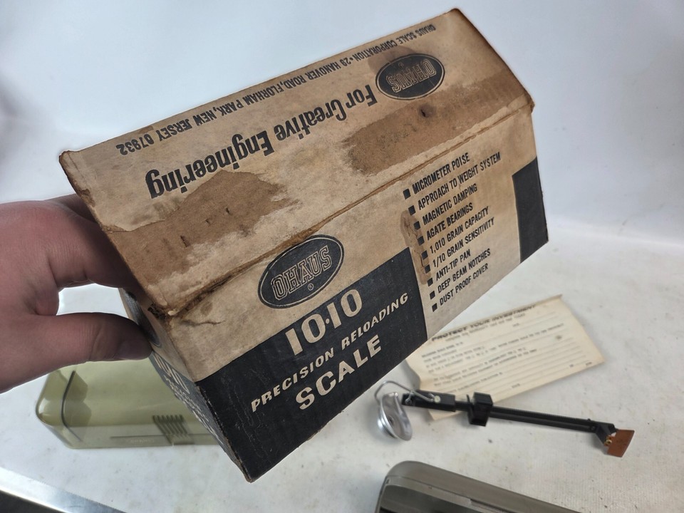 Vintage Ohaus 10 10 Powder Scale For Reloading | eBay