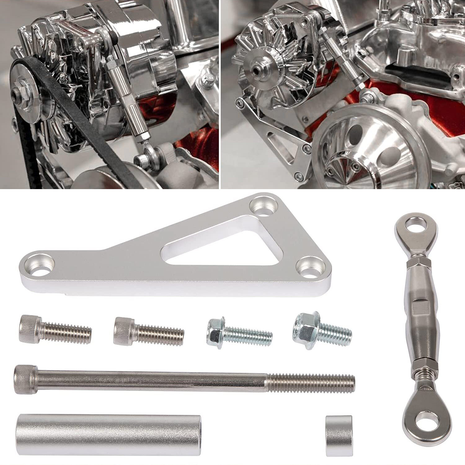 551411 Billet Small Block Chevy SBC LWP Passenger Turnbuckle Alternator ...