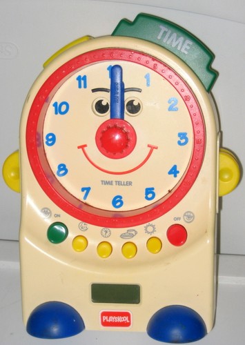 Playskool Teachin' Time Talking Clock Toy Digital and Dial 1995 PS-725 ...