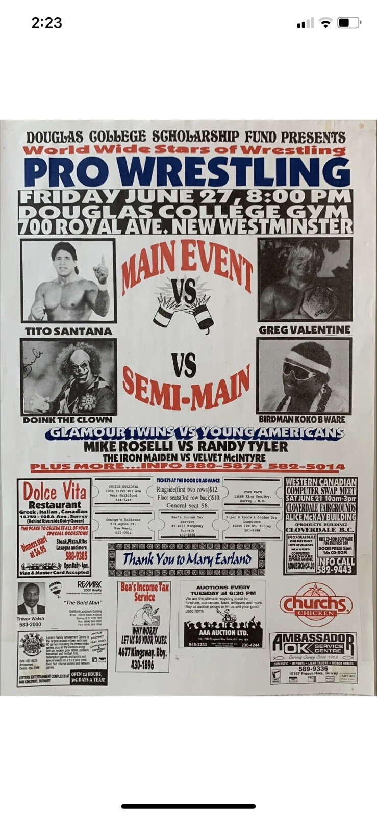 Vintage 90s ECCW Extreme Wrestling Show Posters Lot Of 6 Vancouver ...