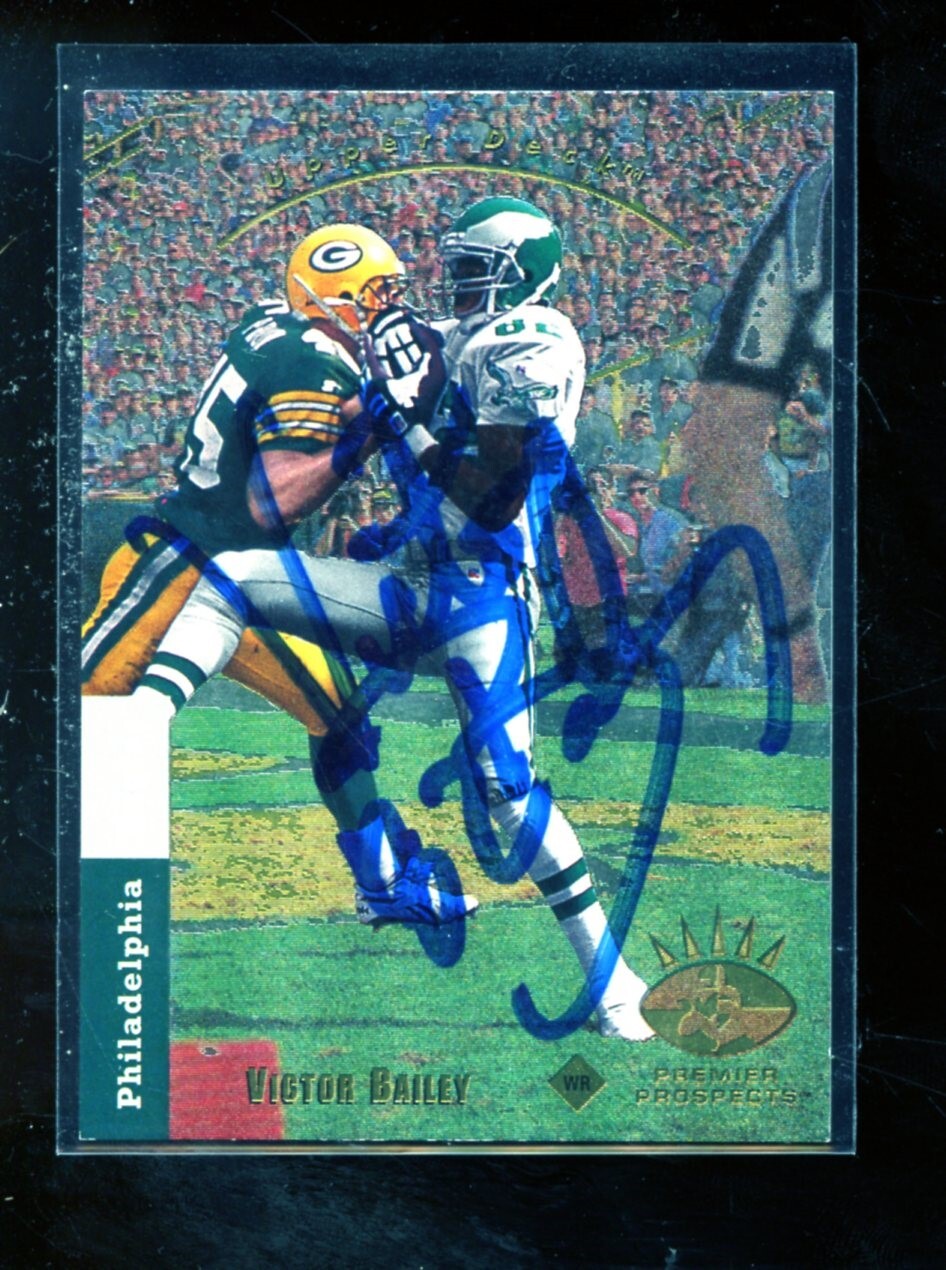 1993 UD AUTO SIGNED #12 VICTOR BAILEY EAGLES MINT E023194 | eBay