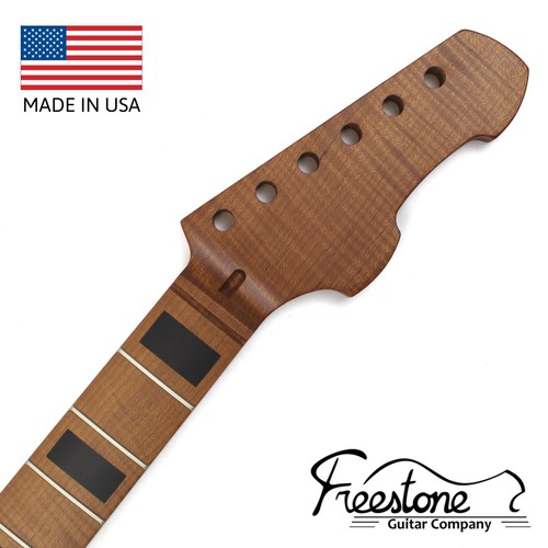 22 Fret Guitar Neck - 3a Roasted Curly Maple - S Style -Custom Made in ...