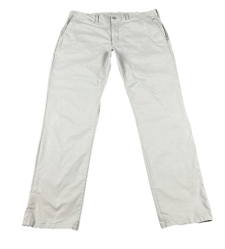 Mack Weldon Pant Mens 34x32 (28L) Performance 5-Pocket Chino Gray Golf ...