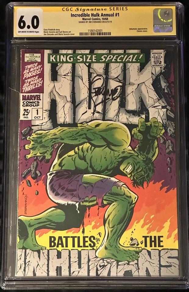 Incredible Hulk Annual 1 CGC SS 6.0 Signed By Jim Steranko Signed ...