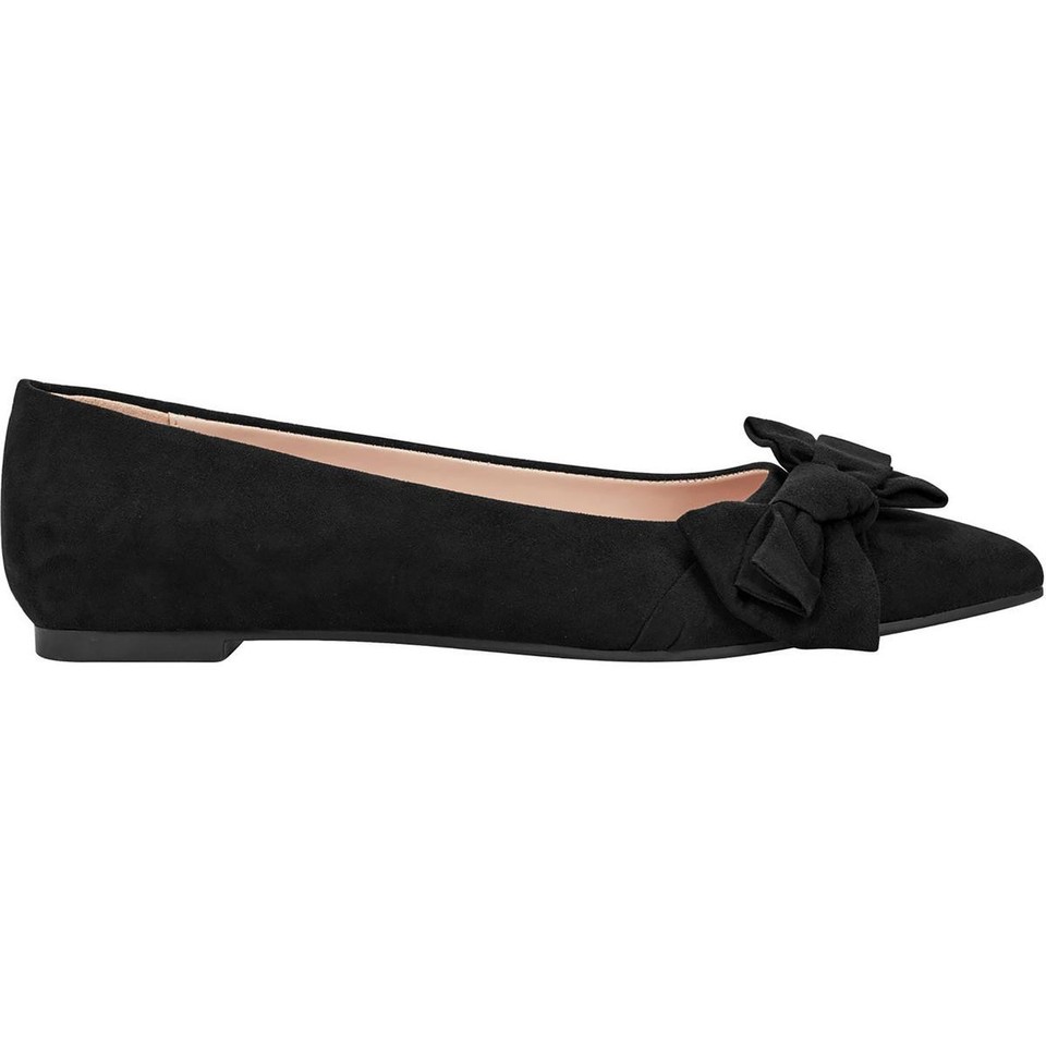 Bandolino Womens BNSOPHY2 Black Bow Flat Shoes 8.5 Medium (B,M) BHFO 3431 | eBay