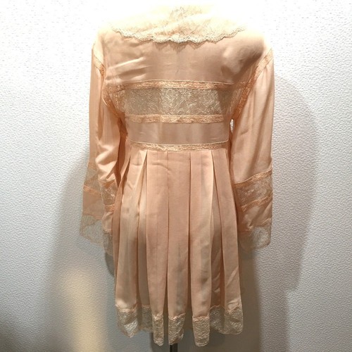 Chanel Silk Lace-Accent Dress Salmon Pink 17S Size Used | eBay