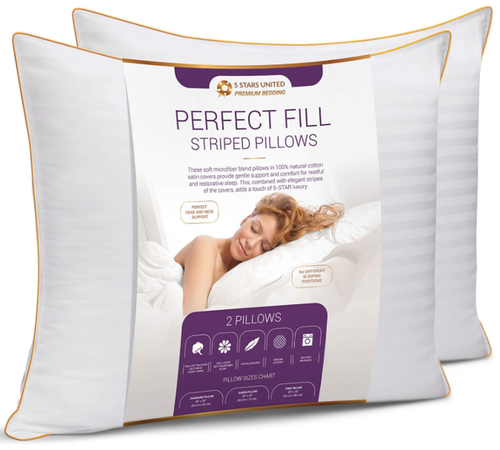 Perfect Fill Down Like Pillows 2-Pack Standard Size Hotel Quality ...