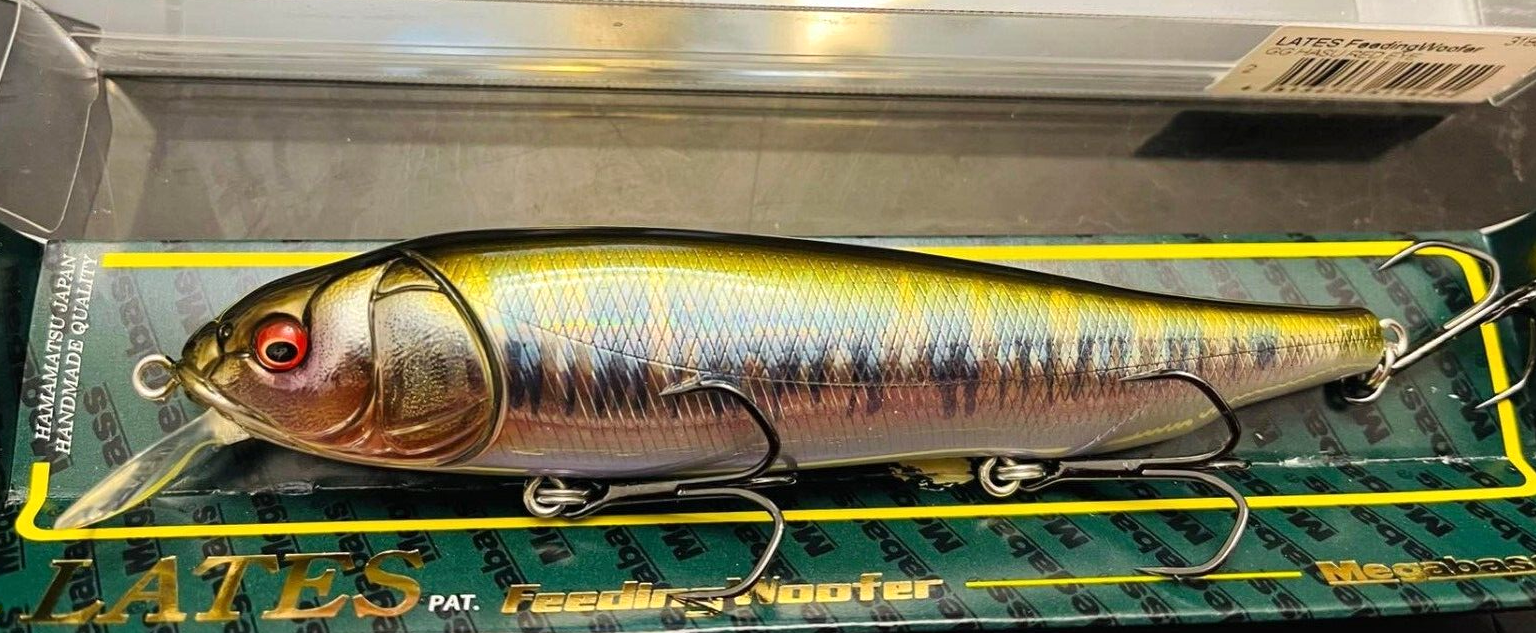 Megabass Lates Feeding Woofer 4.72" 5/8oz Lure GG Hasu Red Eye NIP | eBay