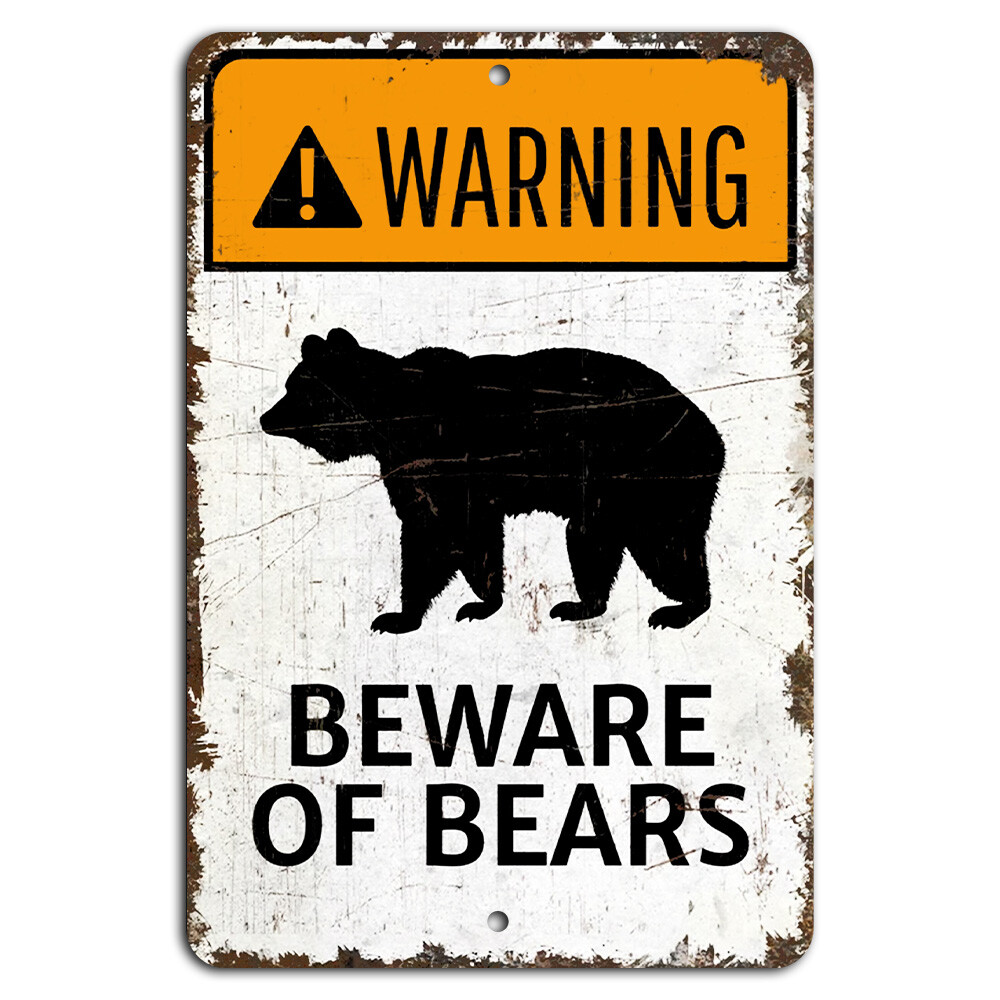 Warning Beware of Bears Rustic Sign - Outdoor Adventure Decor | eBay