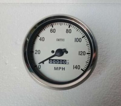 100 mm Speedometer Smiths replica 100 mm dia M18X1.5 thread 140 MPH ...