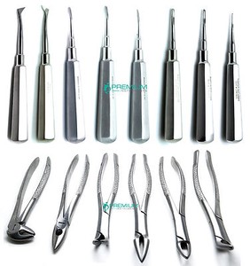 Dental Extraction Elevators Curved Straight Cryer Forceps Upper lower ...