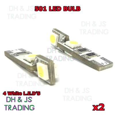 2 x 501 Side Tail Light Push In Number Plate Capless Bulb Bulbs 12v 4x ...