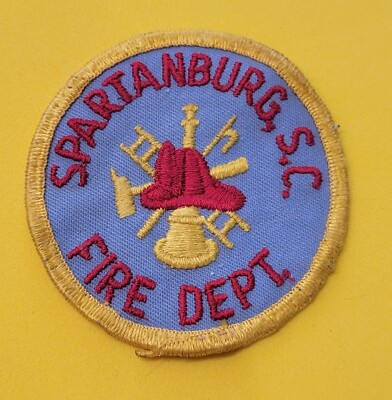 SPARTANBURG, SOUTH CAROLINA FIRE DEPARTMENT Badge PATCH SC VINTAGE | eBay
