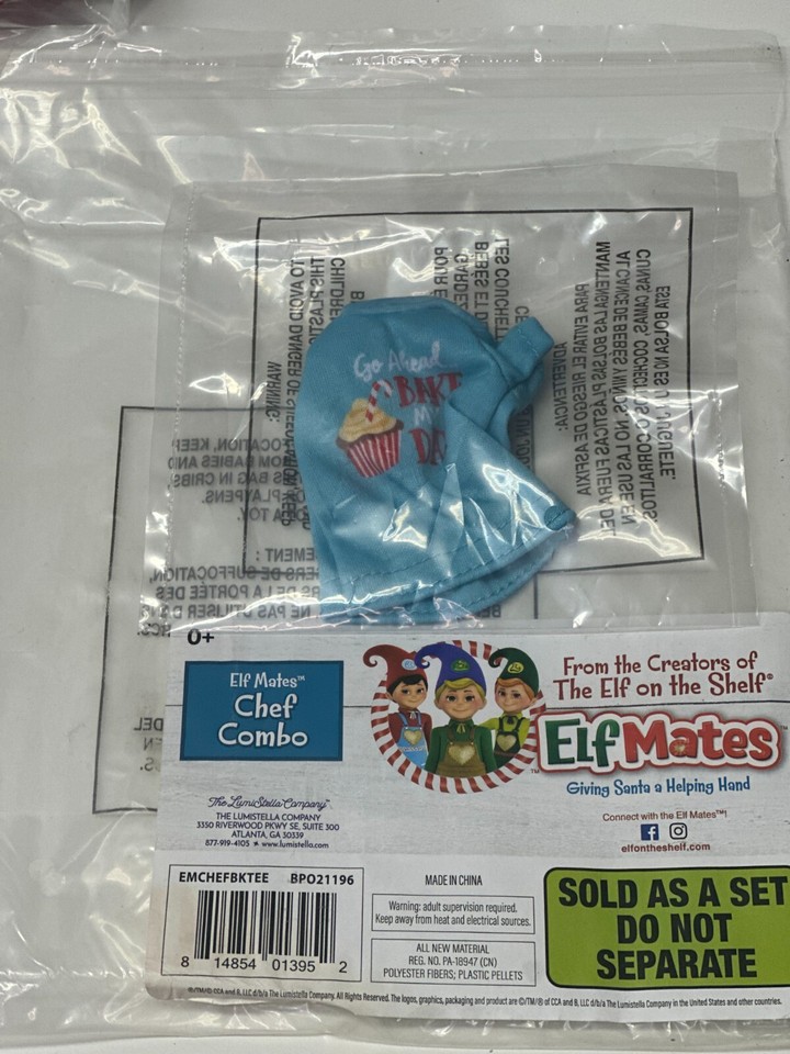 Elf Mates The Chef Doll Christmas Collectible Plush Elf on The Shelf ...