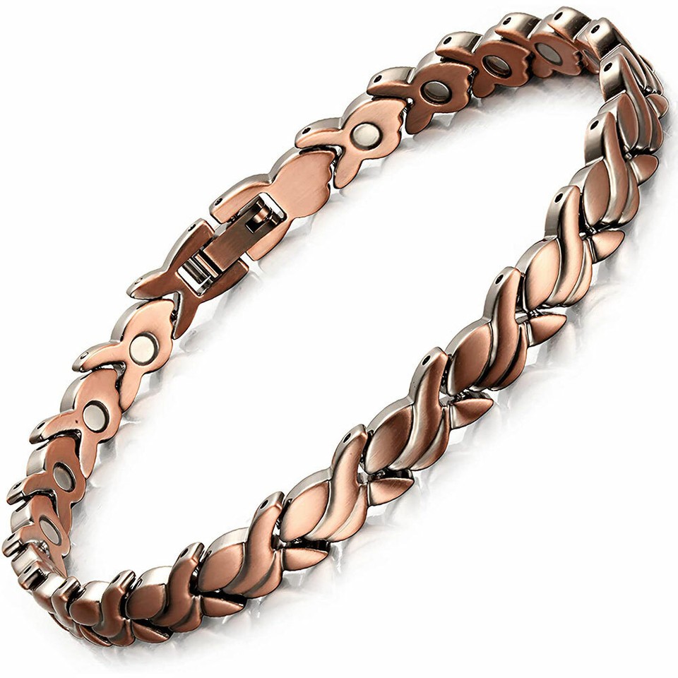 Women Pure Copper Magnetic Solid Therapy Bracelet For Arthritis ...