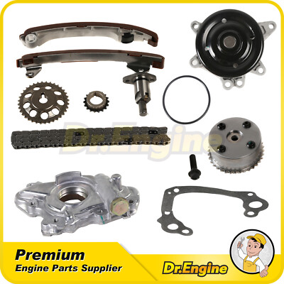 Timing Chain Kit Oil Water Pump w/ VVT Sprocket Fit 03-06 Pontiac Vibe ...