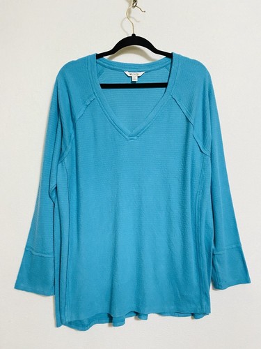 Wildfox Top Womens Size XL Blue Haley Brushed Sweatshirt Comfy ...