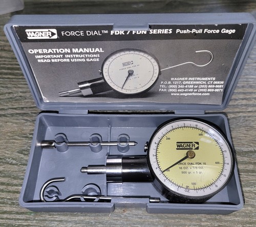 WAGNER FDK-16 Gauge FORCE DIAL GAUGE 16OZ X 1/8 OZ | eBay