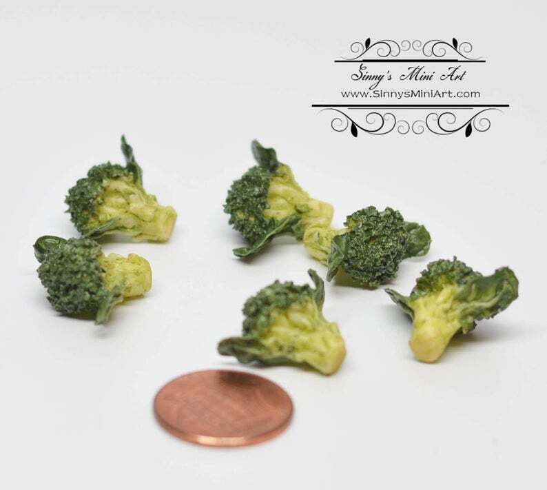 6 PC 1:12 Dollhouse Miniature Broccoli/ Miniature Vegetable AZ A3335 | eBay