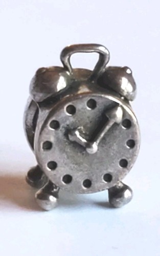 Pandora 925 Sterling Silver ALARM CLOCK Charm RETIRED Authentic Pre ...