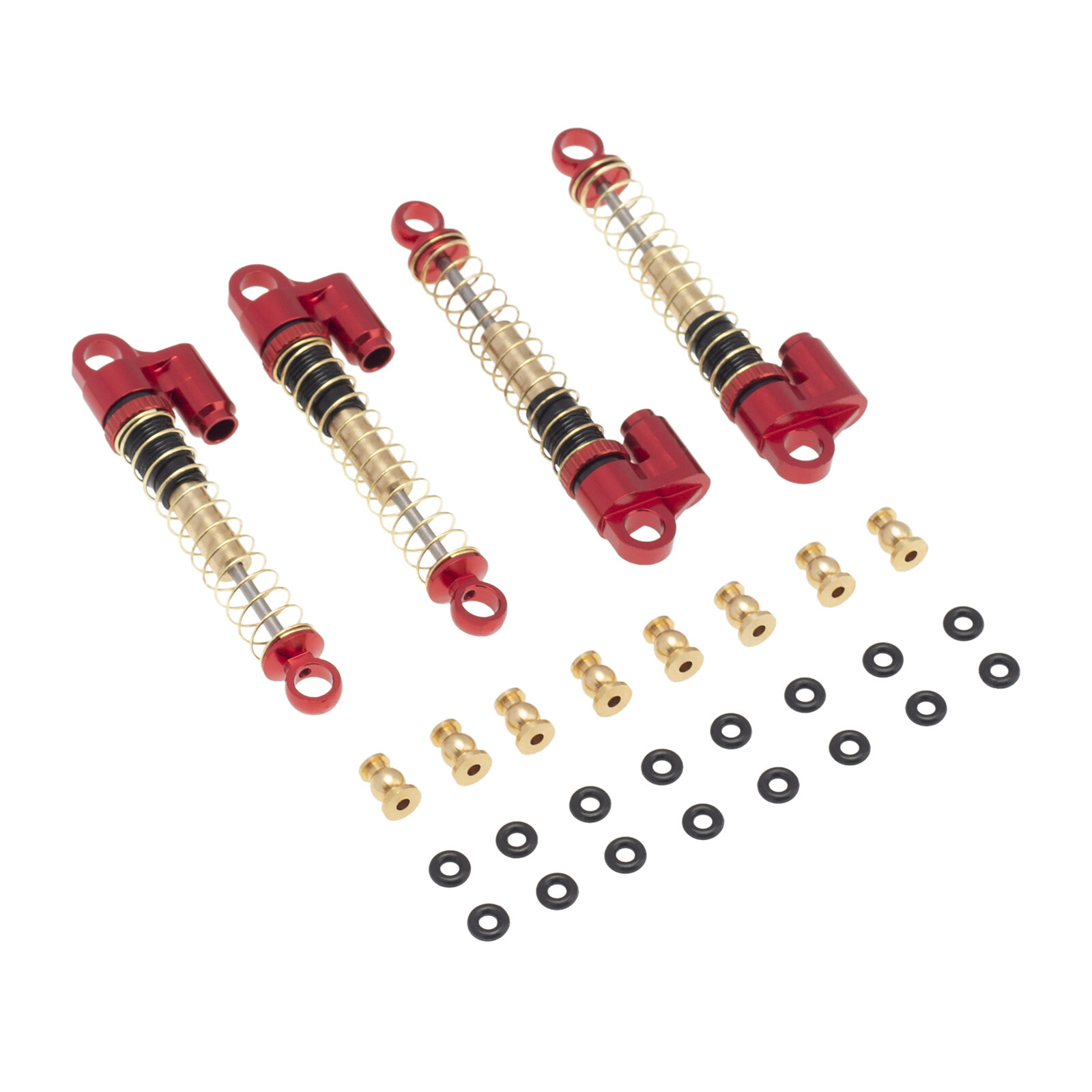 4X 43MM Anodized Threaded Double Barrel Shock Absorbers for Axial SCX24 ...