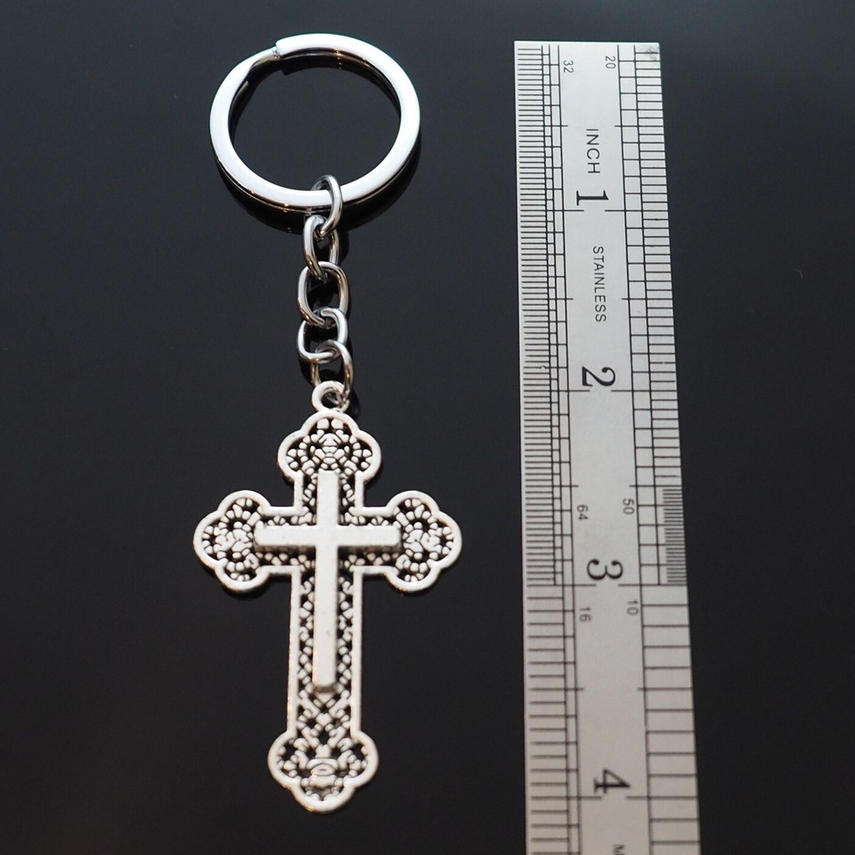 Cross Design Christian Christianity Keychain Pendant Key Chain Ring ...
