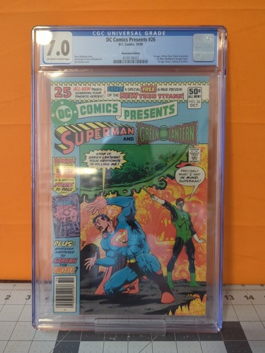 DC COMICS PRESENTS #26 - Direct Edition CGC 7.0 First Starfire, Raven ...