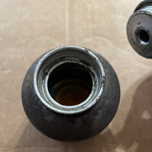 Vintage Steel Oil Can Oiler 3" inch Round - Loaded With Patina … Use Or ...