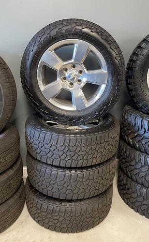 Set of 4 Used '00-'18 Chevy Silverado 1500 20" Polished Rims 275/60R20 ...