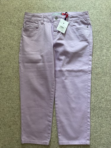 NEW-CREW CLOTHING COMPANY-Ballater Crop Jeans-UK 14-Purple-RRP £55 ...