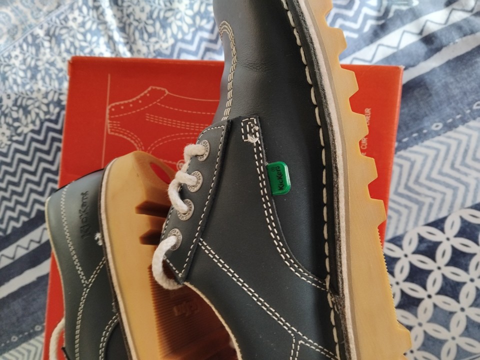 kickers navy blue ankle shoes size 7 uk in excellent condition | eBay UK