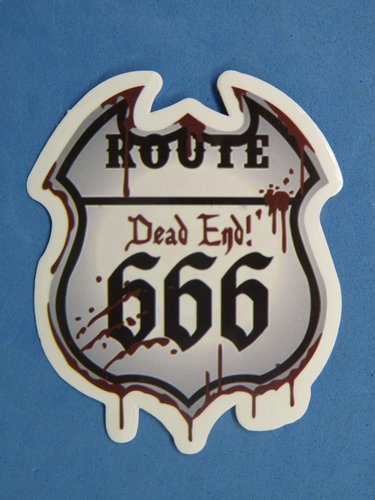 Musique Autocollant~ Route 666 Dead Fin ~ Devil's Haunted Autoroute Rue ...
