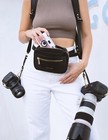 Adjustable Vegan Leather Dual Camera Harness, Camera Holster, Dual ...
