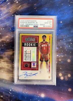 PSA 10 Panini Contenders 2020-21 Variation Gold /10 AUTO RC Kenyon ...