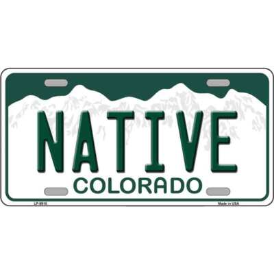 Native Colorado Novelty Metal License Plate Tag LP-9910 | eBay