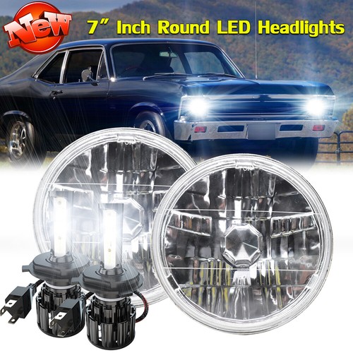 2pc For Chevrolet Camaro 1967-81 H6017 7" Round LED Headlight High-Low ...