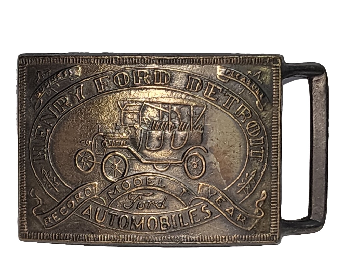 Vintage Henry Ford Detroit Belt Buckle Brass Model T Automobiles Auto ...