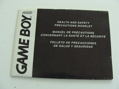 HTF Nintendo Game Boy Health and Safety Precautions Booklet Instruction ...