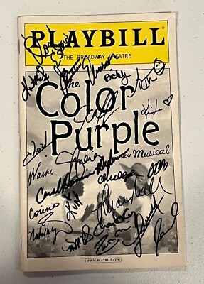 THE COLOR PURPLE 2007 Cast Hand Signed Broadway Playbill Kenita Miller ...