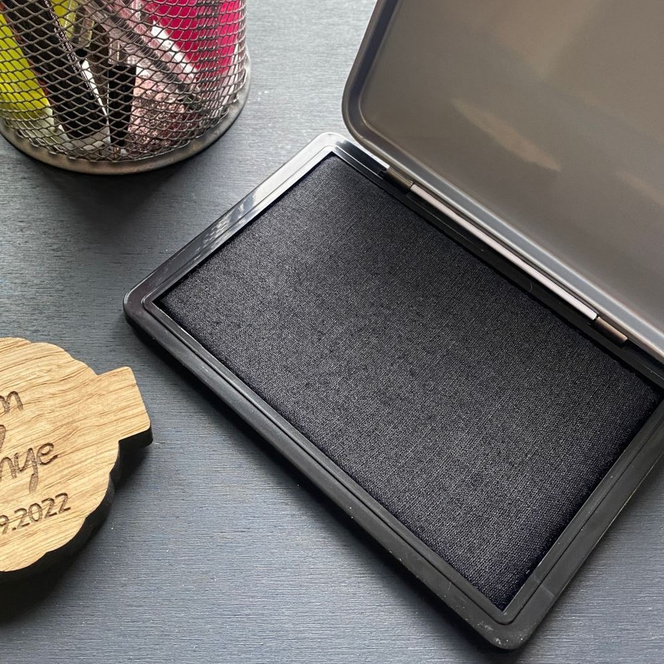 Black Ink Stamp Pad Q-Connect | Crafts Rubber Stamps Office Scrapbook ...