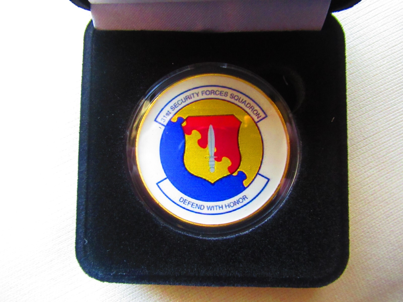 U S Air Force 31st Security Forces Squadron Challenge Coin w ...