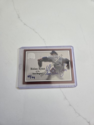 2000 Fleer Greats of the Game Nolan Ryan Promotional Sample /99 ...