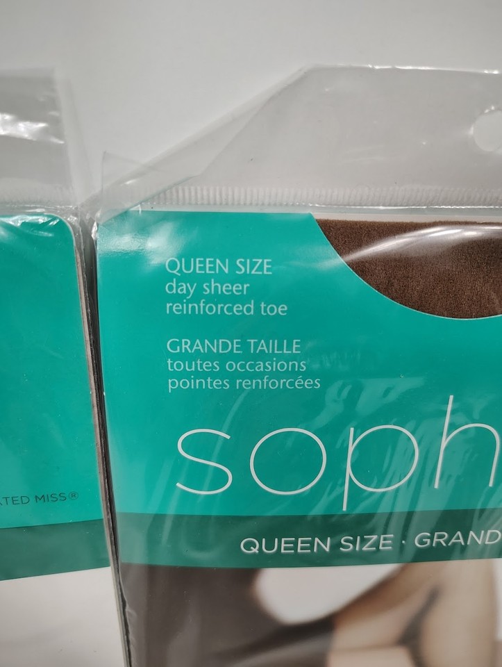 Vintage Sophi Queen Size Sheer Pantyhose Reinforced Toe Beige 160 ...